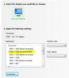 How to get 5760x1080 Surround Working With NVIDIA 3 screens display